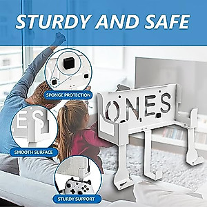 Wall Mount for Xbox One S, Metal Wall Mount Holder for Xbox One S with Detachable 2 Controller Holder & Headphone Hanger