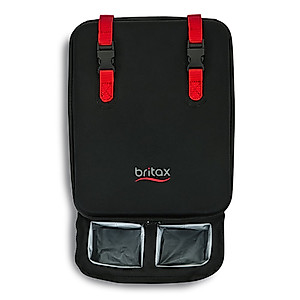 Britax Car Seat Organizer Caddy with Insulated Cup Holders | Crash Tested + 8 Mesh Pockets + Removable Center Dividers + Zipper Top