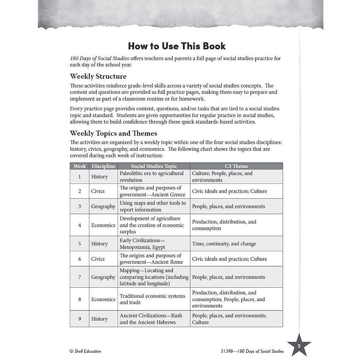 180 Days™: Social Studies, Civics for 6th Grade Practice Workbook for Classroom and Home, Cool and Fun Practice Created by Teachers (180 Days of Practice)