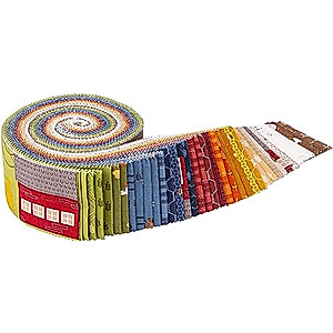 Jennifer Long Country Life Rolie Polie 40 2.5-inch Strips Jelly Roll Riley Blake Designs RP-13790-40