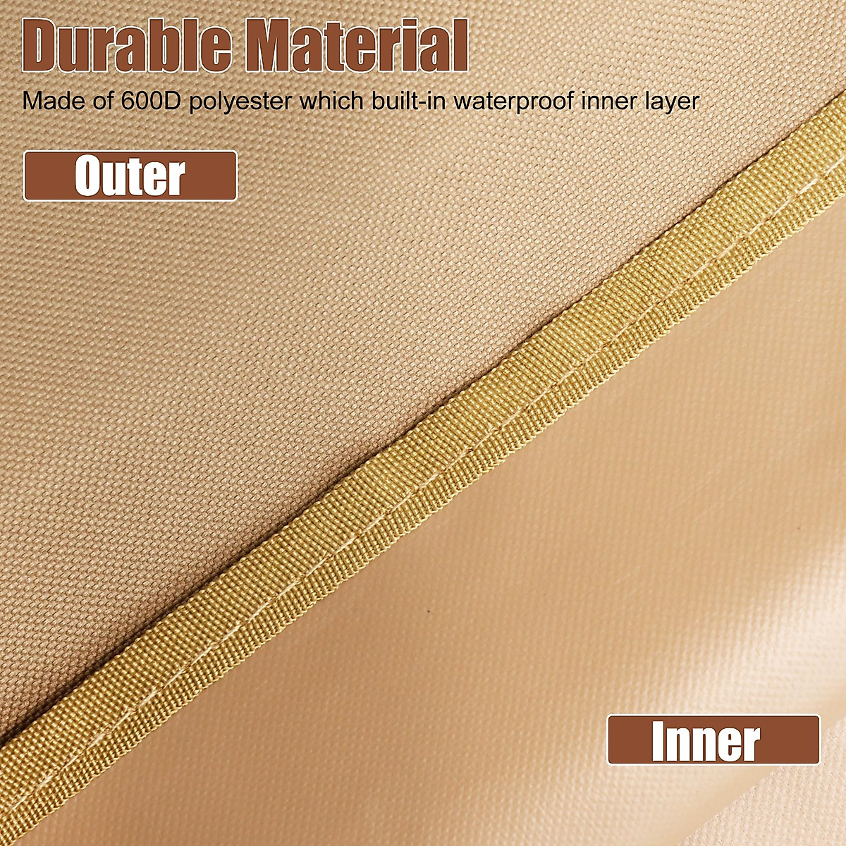 BJADE'S Window AC Cover Compatible with Midea U-Shaped Window Air Conditioner Unit,Heavy-Duty,Waterproof 600D Polyester Outdoor AC Covers,Dustproof & Windproof Outside Window AC Protection Cover