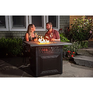Endless Summer DualHeat Dakota Fire Pit | Dual Heat 2 in 1 Propane Fire Pit & Outdoor Heater | 41,000 Total Combined BTU | 38" Dual Heating Patio Fire Pit | Outdoor Fire Table & Heater