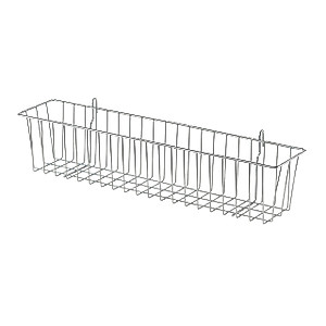 TRINITY EcoStorage 21-Inch Metal Hanging Basket to Use With Shelf Units and Storage Racks for Garage, Kitchen, and Closet Organization, NSF Certified, 20 Pound Capacity, Chrome, 2-Pack