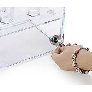 Displays2go, Glass Retail Display Case for Countertop, Acrylic Construction – Clear (TTAC247)