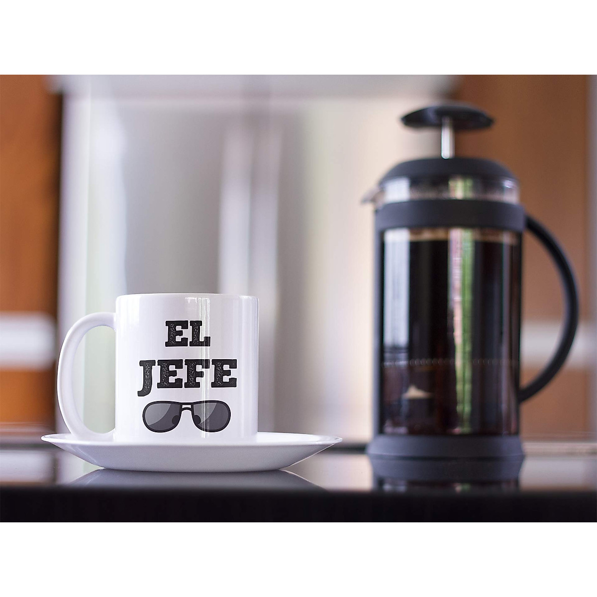 Mug Idea for Boss. El Jefe 11 oz Coffee Mug. Funny Saying in Spanish for The Bosses. Regalo para Tu Jefe. (White)