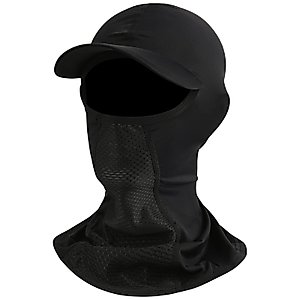 Cosmos Sun Protection Cooling Balaclava with Brim, Lightweight Breathable Sun Hood for Cycling, Fishing and Gardening (Black)