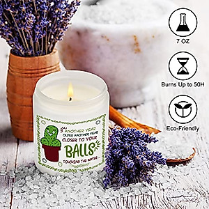 Candle Gifts for Dad Grandpa, Birthday Gifts for Husband, Gag Gifts for Father's Day Christmas Thanksgiving, Funny Gifts for Men Another Year Older Another Year Closer to Your Balls Touching The Water