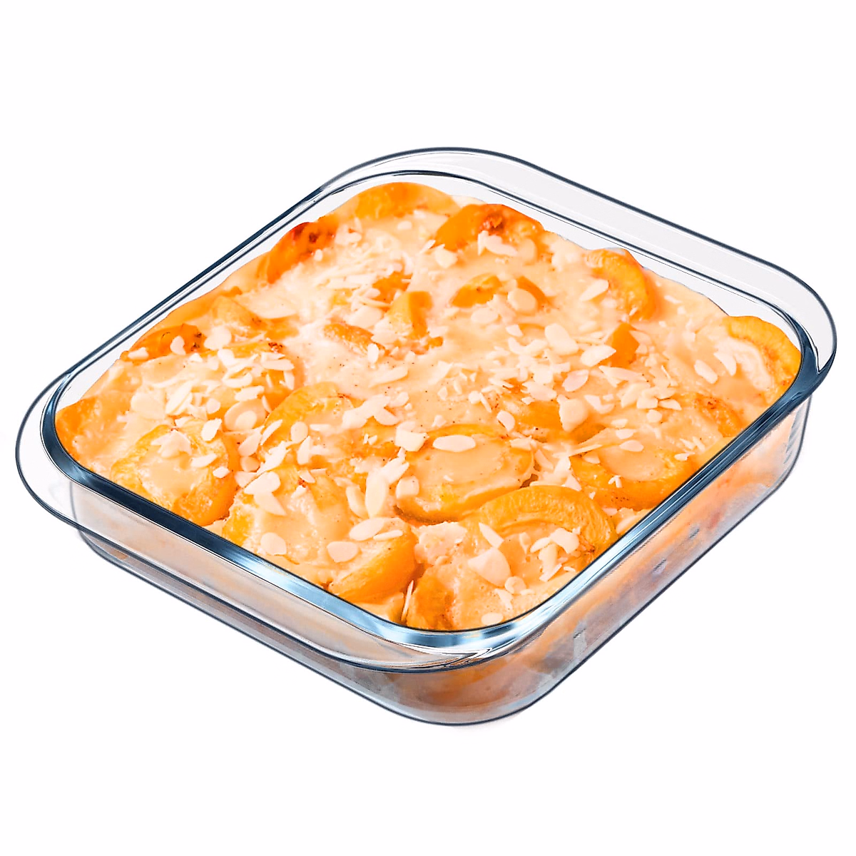 NUTRIUPS 2.4QT Square Glass Baking Dish,9x9In Square Baking Dish,Square Baking Pan,Glass Baking Dish for Oven