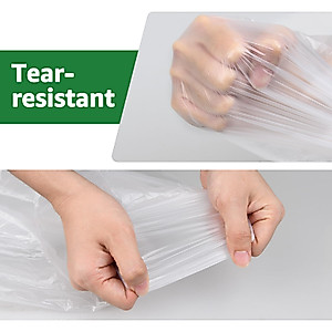 10 Pieces Plastic Sheeting Drop Cloth for Painting - 9x12 Feet Painters Plastic Sheet - Waterproof Dustproof Sheets for Floor/Couch Cover