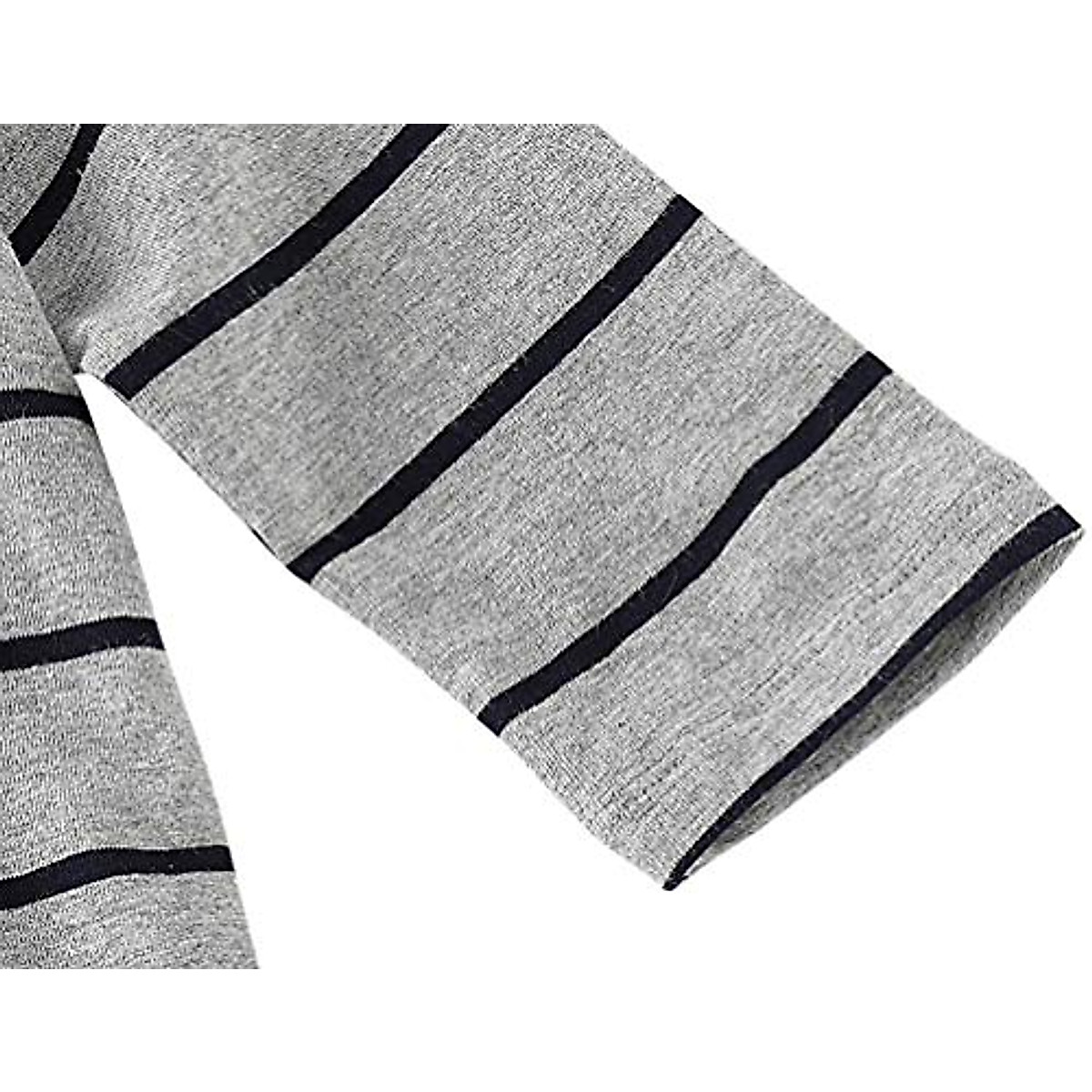 COLOOM Infant Baby Gown Newborn Knotted Sleeper Striped Sleep Gowns Swaddle & Cap (Grey Stripes, 0-6Months)