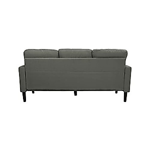 Moselota 72" SECTIONAL Sofa Left Hand Facing with 2 Pillows Dark Grey Fabric