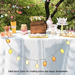 Lurrose 1 Set 10 Easter Egg String Lights Easter Egg Fairy Lights Easter Eggs Pendant Firefly Lights Easter Decoration Lights Easter Outdoor Lights Flashing Lights Soft Lamp Beads