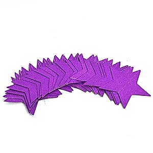 Lacheln Star Party Decorations Birthday Baby Shower Christmas Hanging Paper Garland (Glitter Purple,26 Feet)