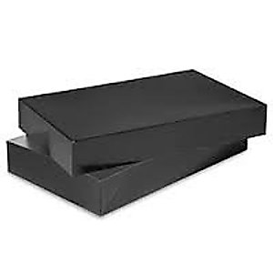 A1BakerySupplies® Men Shirt Box Women Top Box Gift Boxes Wrap Boxes Apparel Gift Boxes with lids 10 Pack Black Color