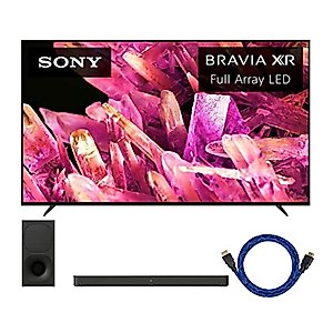 Sony BRAVIA XR X90K 4K HDR Full Array LED TV with Smart Google TV (55-Inch), HT-S400 2.1-Channel Soundbar with Powerful Wireless Subwoofer and High-Speed HDMI Cable with Ethernet Bundle (3 Items)