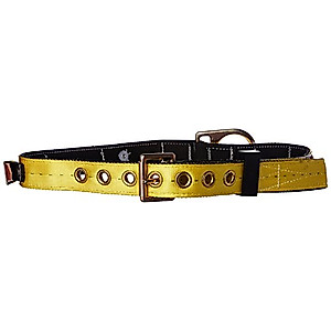 MSA 415335 Miner's Nylon and 1-3/4" Polyester Web Body Belt with Tongue Buckle, Fixed D-Ring and Straps, Large