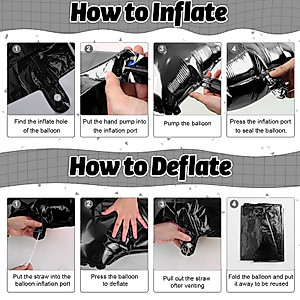 21st Birthday Balloons Black, 21st Birthday Decorations for Him with Large Number 21 Foil Balloon Birthday Confetti Balloons Metallic Black Latex Balloons for Her Girls Boys 21 Years Old Bday Decor