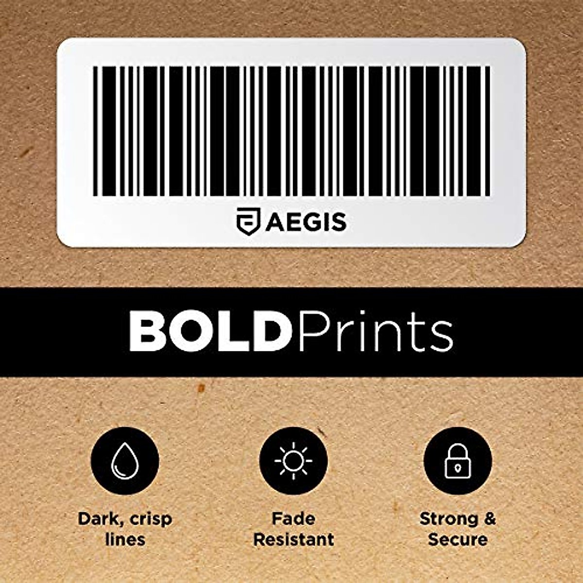 Aegis Adhesives - 2 ¼” X 1 ¼” Direct Thermal Labels for Barcodes, Address, Perforated & Compatible Rollo, Zebra, & Other Desktop Label Printers (12 Rolls, 1000/Roll)