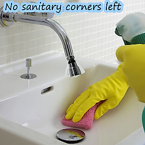 Swivel 3-Color Temperature Sensitive Gradient LED Water Faucet Light Water Stream Color Changing Faucet Sink Faucet for Kitchen and Bathroom