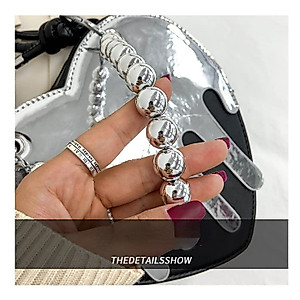 GESALOP Cute Heart Tote Bag Womens Leather Small Handle Purse Y2K Purse Gothic women's bag (Pink)