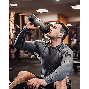 INSPI Blender Bottles, Electric Protein Shaker Bottle 28 oz Made with Tritan, USB Rechargeable Mixer Cup with BPA Free for Milk Coffee Shakes, Black