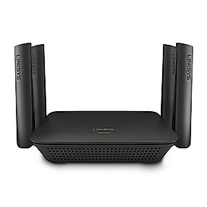Linksys RE9000: AC3000 Tri-Band Wi-Fi Extender, Wireless Range Booster for Home, 4 Gigabit Ethernet Ports, Works with Any Wi-Fi Router (Black)