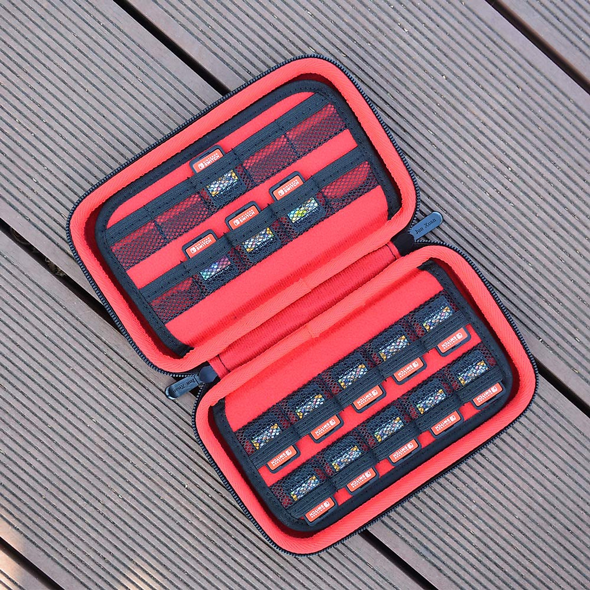 Hard Game Card Storage Holder Case for Nintendo Switch Games or PS Vita or SD Memory Cards - Black/Light Blue