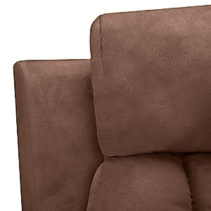 Sally Deluxe Kids Recliner Chair with Footrest & 2 Cup Holders, Push Back Toddler Recliner for Ages 3+, Perfect Kid Recliners for Boys & Girls - Ideal Recliner Chairs for Toddlers, Kids Room - Brown