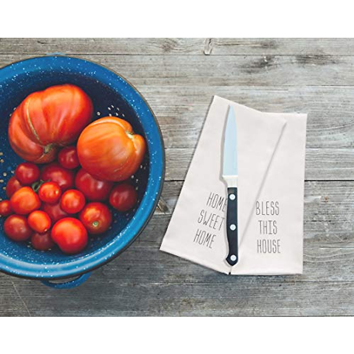 100% Polyester Kitchen Towels Set of 2 - Dish Towels 18" X 28" (Home Sweet Home and Bless This Home)