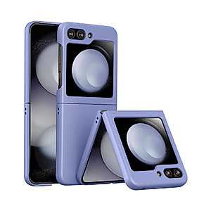 Foluu Slim Fit Case for Samsung Galaxy Z Flip 5 Case, Ultra Thin Matte PC with Non-Slip Grip Full Protection Protective Cover for Samsung Galaxy Z Flip5 5G 2023 (Purple)