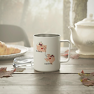 Personalized Best Friend Coffee Mug- I Wish You Lived Next Door, Custom Name Besties, BFF, Funny Long Distance Birthday Xmas, Friendship State to State