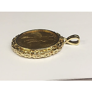 TEX 14k Yellow Gold Pendant, 1oz US Lady Liberty Coin, Approx 45g
