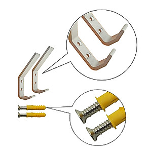 Deloky 4 Pack Motorcycle Helmet Holder Hook -Jacket Bags Wall Mount Cloth Display Rack Hook with Mounting Screws (4pcs Hook+ 8pcs Screws)