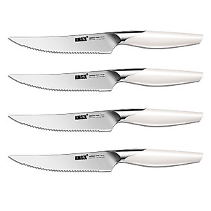 AMSZL Knife Set - Sharp Kitchen Knife Set of 5 - Dishwasher Safe Kitchen Knives - German Stainless Steel Chef Knife Set - Professional Knife Set - Cooking Knife Set - Cutting Knife Set
