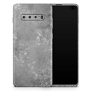 DesignSkinz Distressed Silver Texture v13 Protective Vinyl Decal Wrap Skin Cover Compatible with The Samsung Galaxy S20 (Screen Trim & Back Glass Skin)