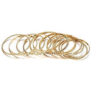 Indian Bracelets for Women Stackable Textured Bracelet Gold Bangle Bracelets Smooth Aztec Bangles Set Western Indian Bangle Gifts Gold Christmas Gifts 2023