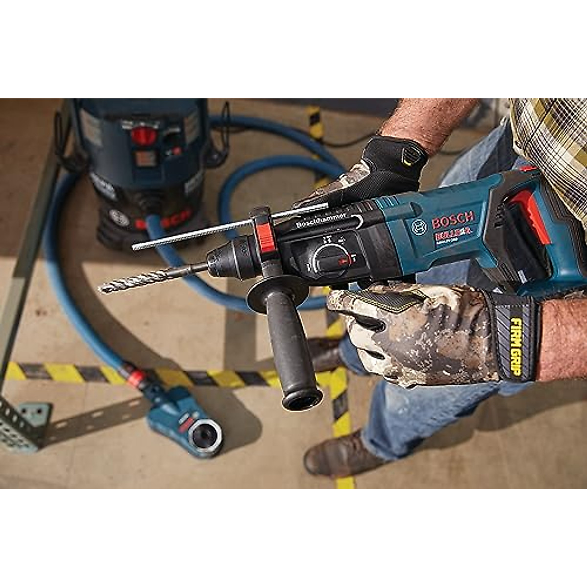 BOSCH GBH18V-26DK24 18V EC Brushless SDS-plus® Bulldog™ 1 In. Rotary Hammer Kit with (2) CORE18V® 8 Ah High Power Batteries