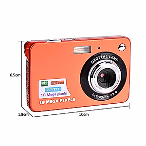 Andoer Digital Camera Mini Pocket Camera 18MP 2.7 Inch LCD Screen 8X Zoom Smile Capture Anti-Shake with Battery