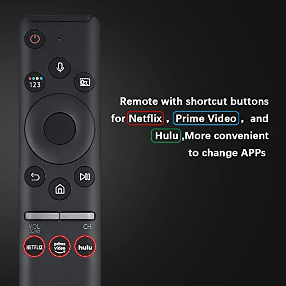 BN59-01312A / RMCSPR1BP1 Smart Voice TV Remote Fit for Samsung QLED 4K UHD HDTV QN43Q60R QN43Q60RAF QN49Q60R QN49Q6DRAF QN55Q60R QN55Q60RAF QN65Q60R QN65Q60RAF QN75Q60R QN75Q60RAF QN82Q60R QN82Q60RAF