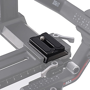 FocusFoto Upper Quick Release Baseplate QR Plate for DJI Ronin RS2 RSC2 RS3 Pro Gimbal Stabilizer Arca-Swiss Standard Camera Tripod Ballhead (Standard Version)