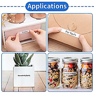 6-Pack P Touch Label Tape, TZe-231 TZ Tape 12mm 0.47 Inch Laminated White TZe231 TZe 231 Compatible with Brother P-Touch Label Maker PT-H110 PT-D210 D220 D600 D400 D400AD D610BT P710BT, Black on White