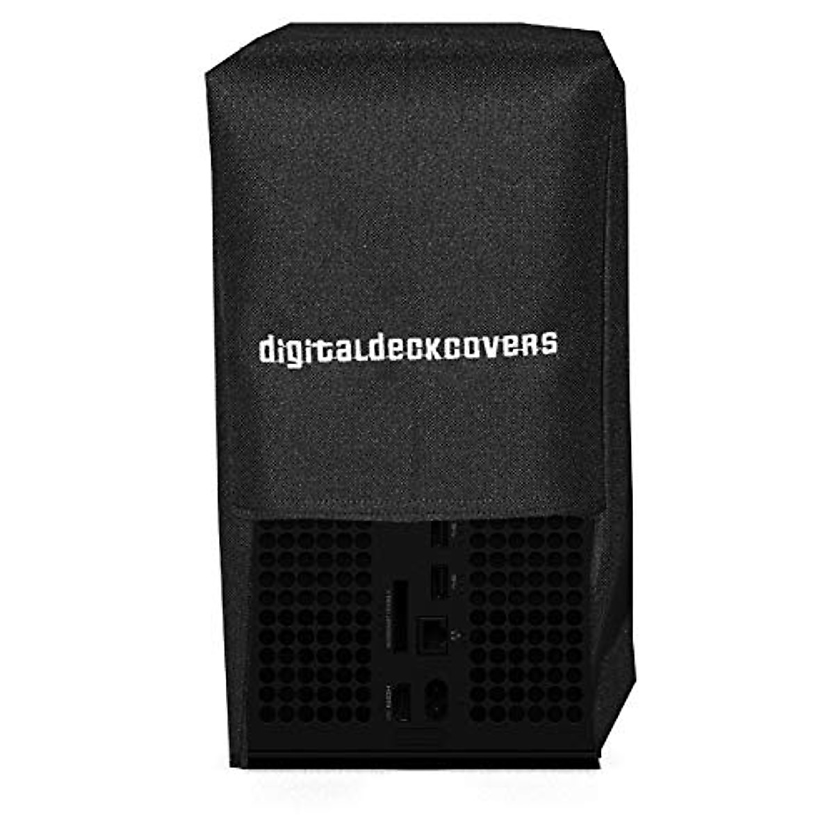 DigitalDeckCovers Dust Cover for XBox Series X (Vertical) Gaming System Protector [Antistatic, Water Resistant, Premium Fabric, Black]