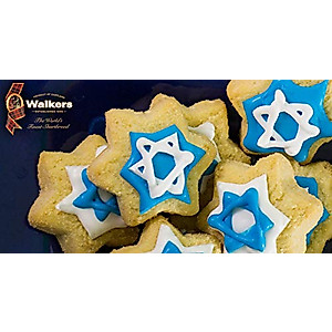 Walker's Shortbread Hanukkah Mini Festive Stars Holiday Cookies, Pure Butter Shortbread Cookies, 4.4 Oz Bag (Pack of 12)