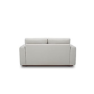 Amazon Brand – Rivet Modern Loveseat Sofa with Underseat Storage, 63.8"W, Chalk