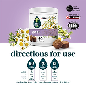 EverRoot By Purina Calming Dog Supplements Soft Chews - 10.6 oz. Canister