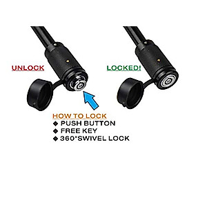 TOPTOW 63520 Trailer/RV Hitch Lock, 5/8 inch Locking Pin Dia, 3-1/2 inch Span, Fits for Class 3, 4, 5 Receiver