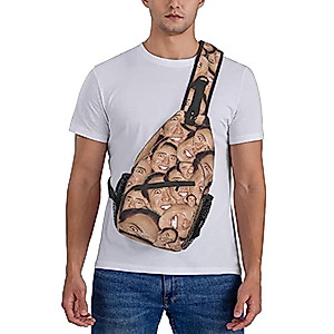 Nicolas Cage Crossbody Bag,Sling Shoulder Backpack, for Outdoor Travel,Sports,Camping,Hiking,Shoulder Bags