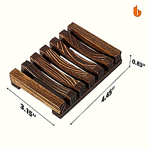 304 Stainless Steel Toothbrush Holder and Wooden Soap Dish Bundle