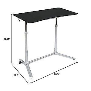 Calico Designs 51230 Sierra Height Adjustable Desk, Silver/Black 37.5 Inch