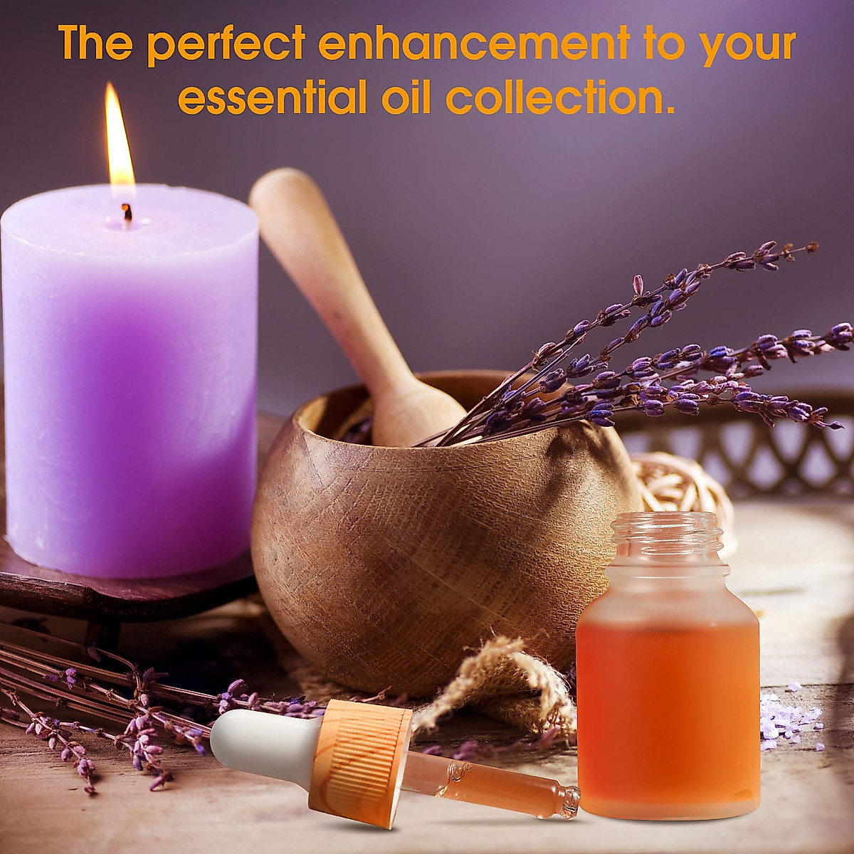 8 Pieces Frosted Glass Dropper Bottles Essential Oil Bottles with Eye Dropper and Bamboo Lids Perfume Sample Bottles Essence Liquid Cosmetic Containers and 2 Pieces Funnel (5 ml/ 0.2 oz)